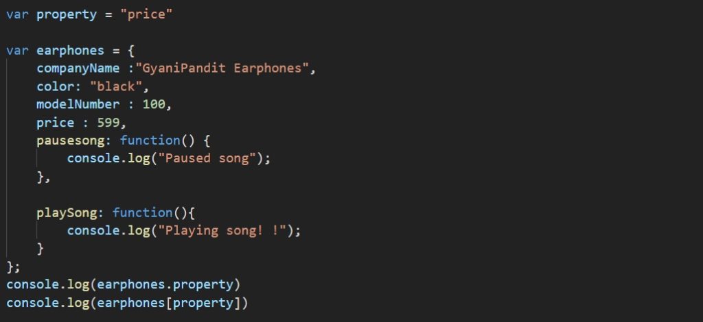 Objects in javascript