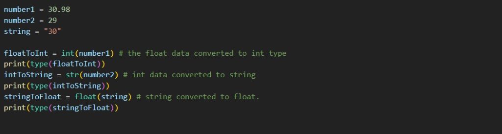Typecasting Python Converting One Type Into Another