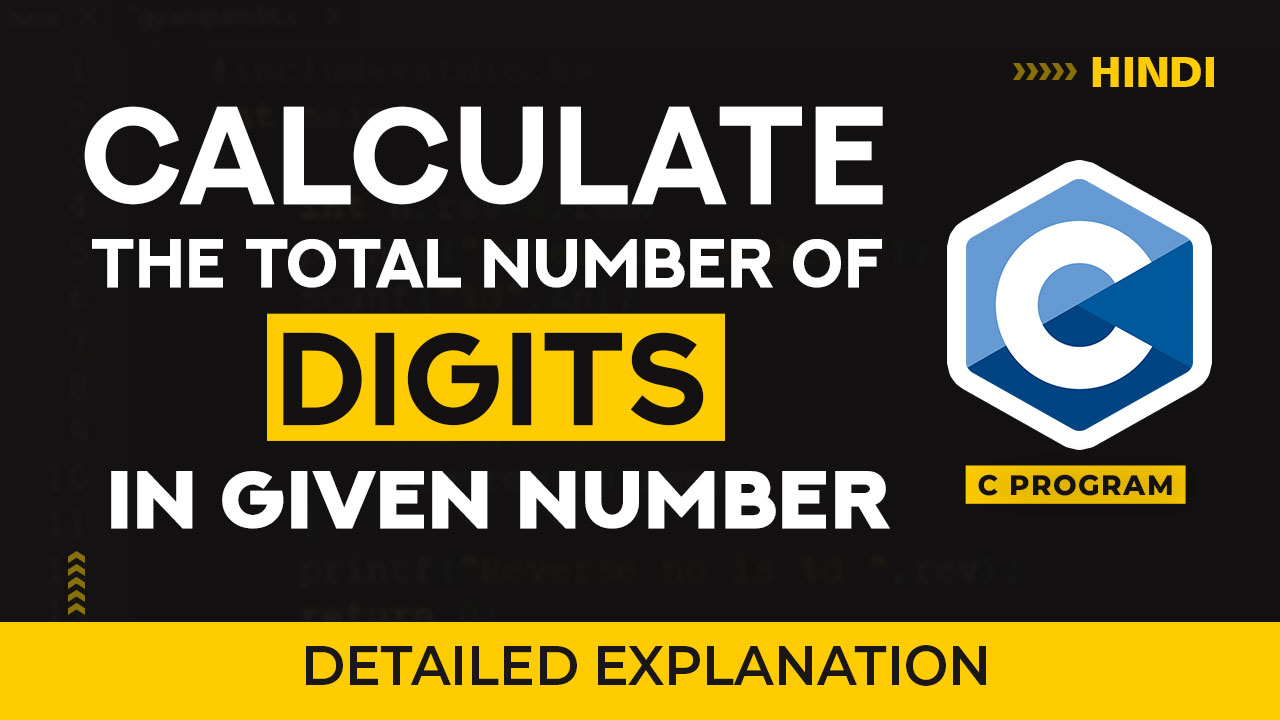 How To Count Number Of Digits In C